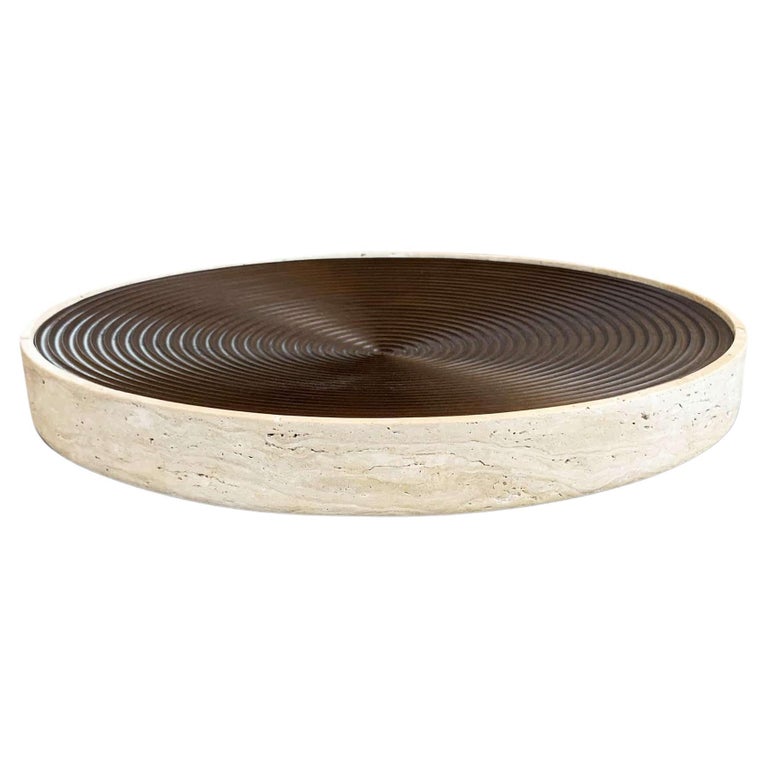 Spinner Fruit Bowl in Travertine by Dan Yeffet for Collection ...