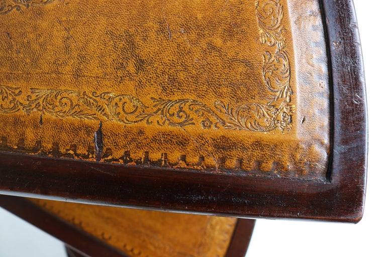 Spiral 4-Step Library Stairs Casters , Wood and Leather Bookcase Ladder ...