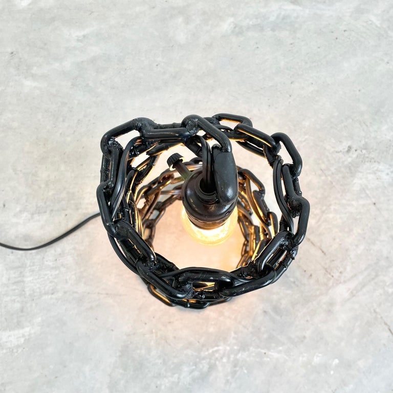 Spiral Chain Link Table Lamp, 2000s USA For Sale at 1stDibs