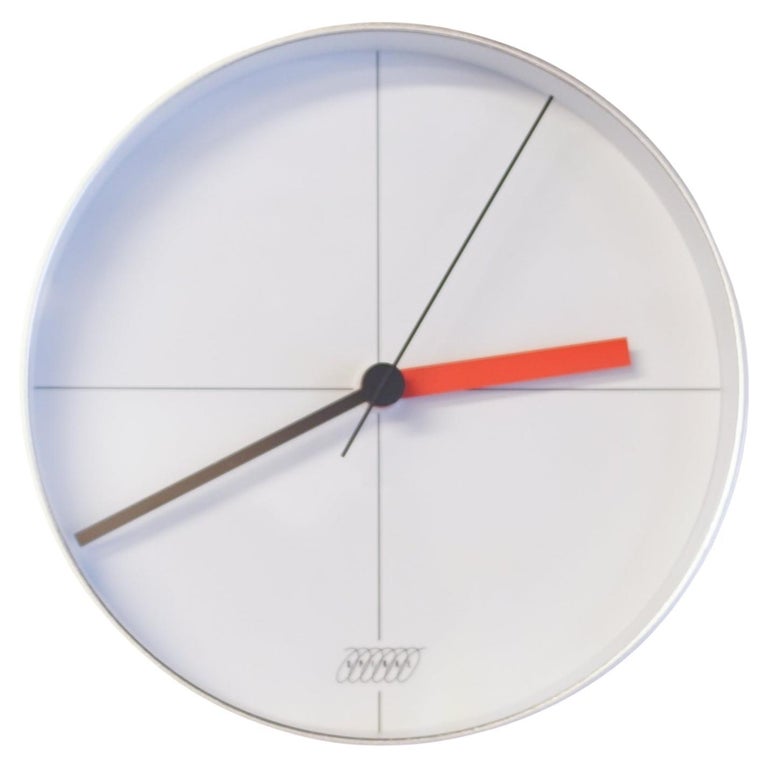 Spiral Clock B #2 Silver Body Shiro Kuramata Japanese Zen For Sale at ...