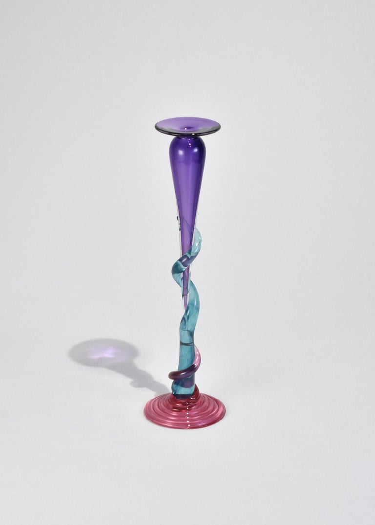 Spiral Glass Vase For Sale at 1stDibs
