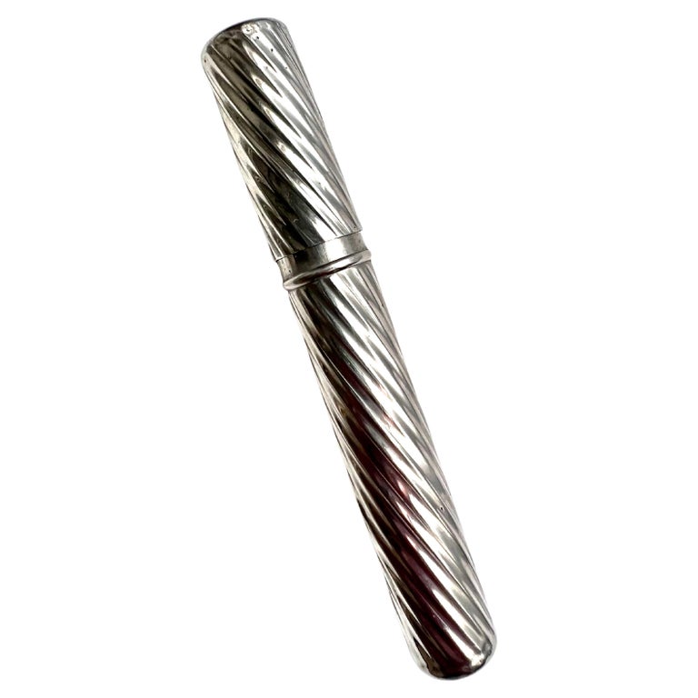 Spiraled Silver Pill or 420 Box with CAP For Sale at 1stDibs