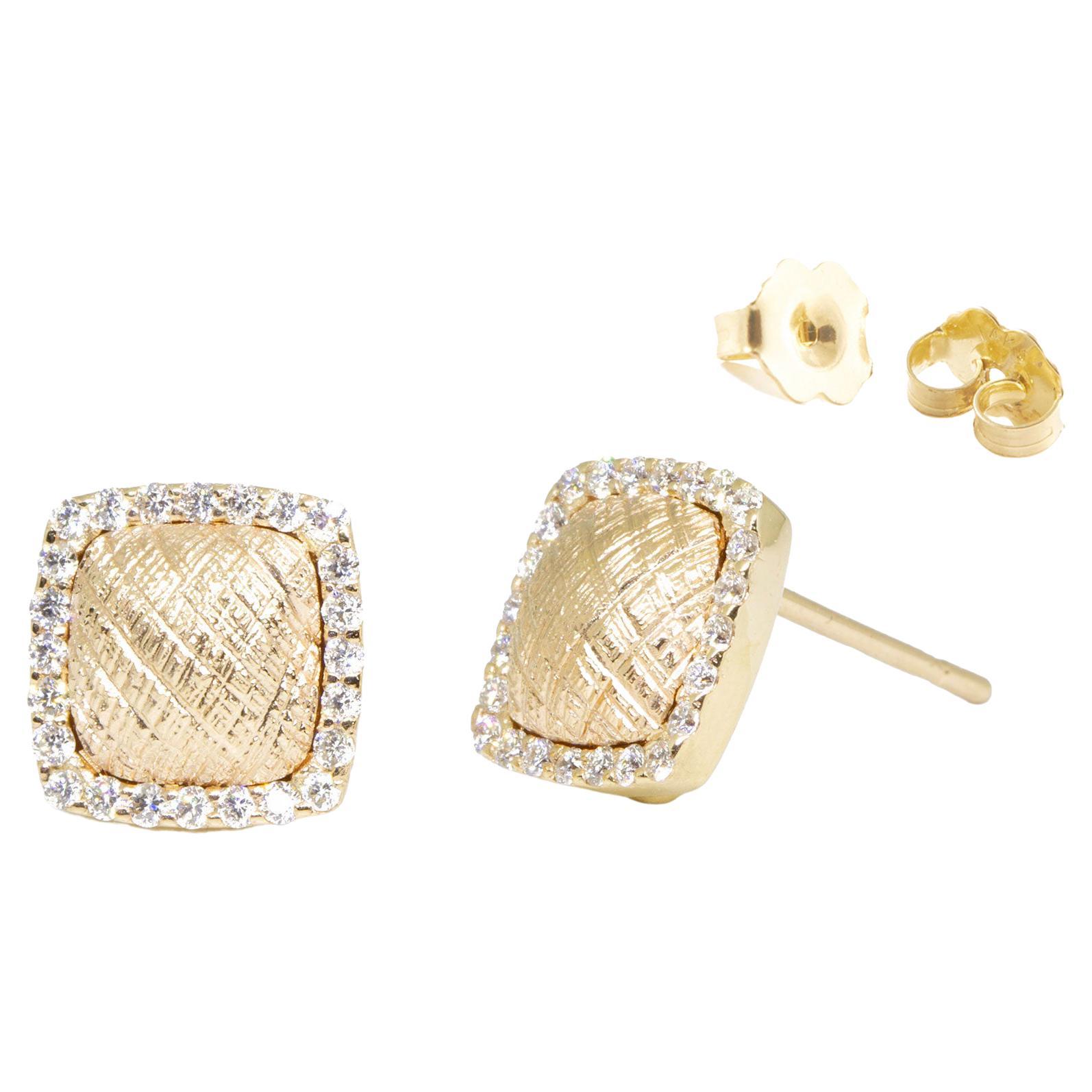 Spirit Diamond Stud Earrings For Sale (Free Shipping) at 1stDibs