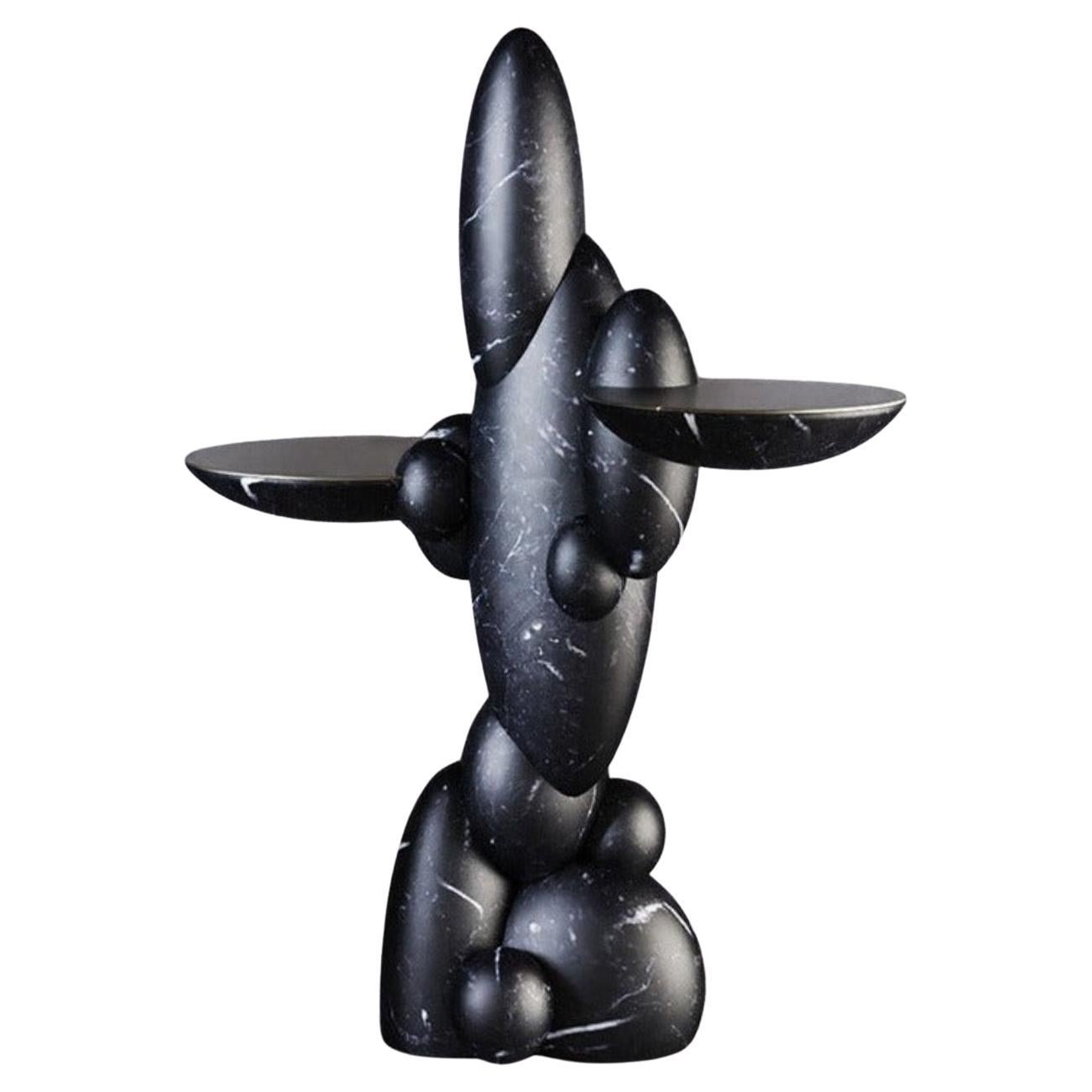 Spirit Nero Marquina Sculptural Stand by Bohinc Studio For Sale at 1stDibs
