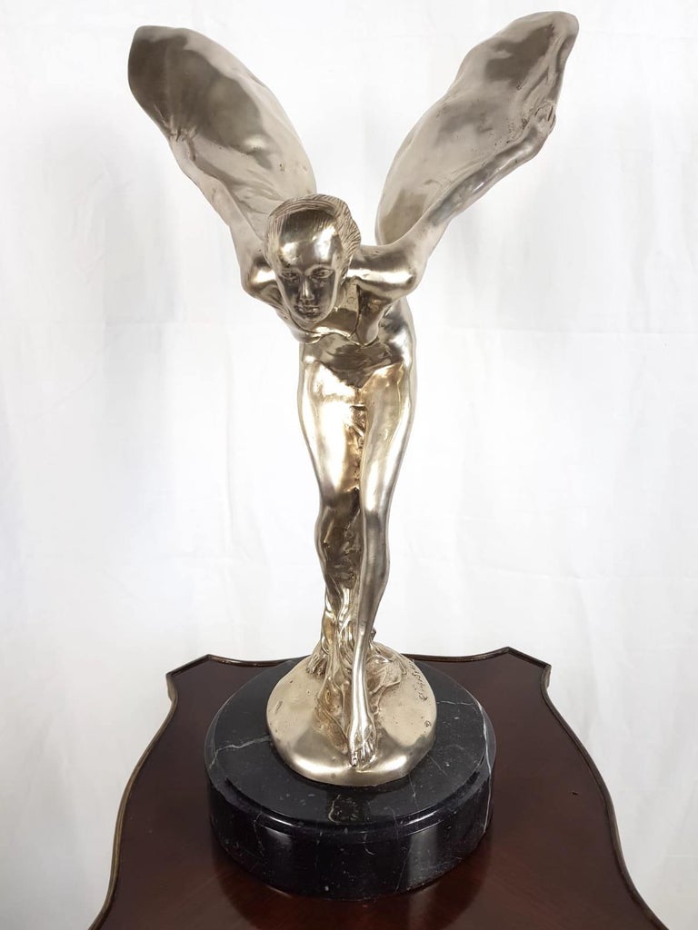 20th Century "Spirit of Ecstasy” , Silver Plate, Signed by Artist ...
