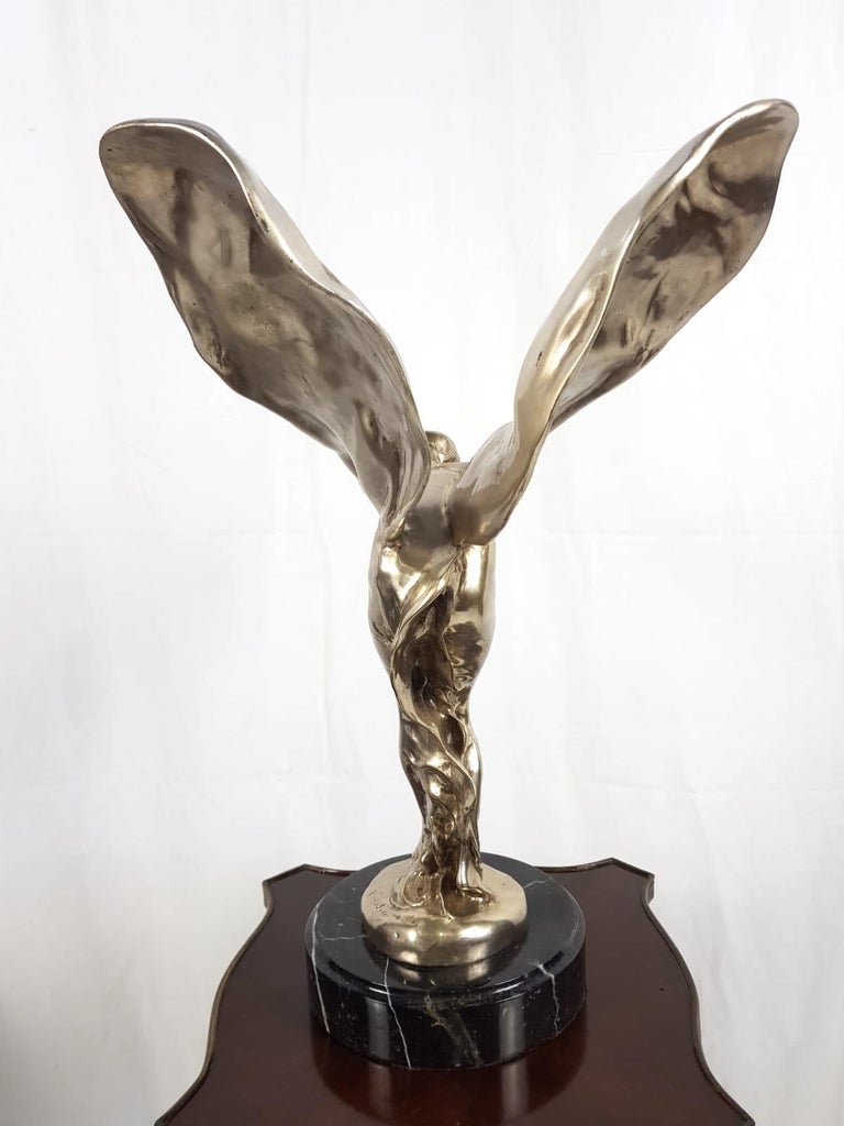 20th Century "Spirit of Ecstasy” , Silver Plate, Signed by Artist ...