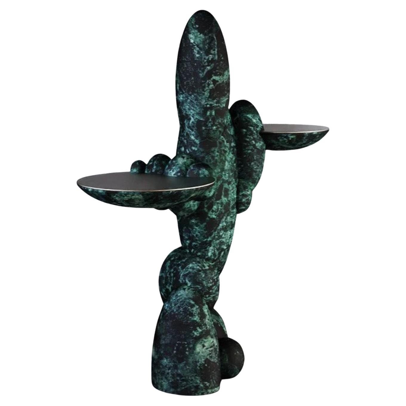 Spirit Verde Alpi Sculptural Stand by Bohinc Studio For Sale at 1stDibs