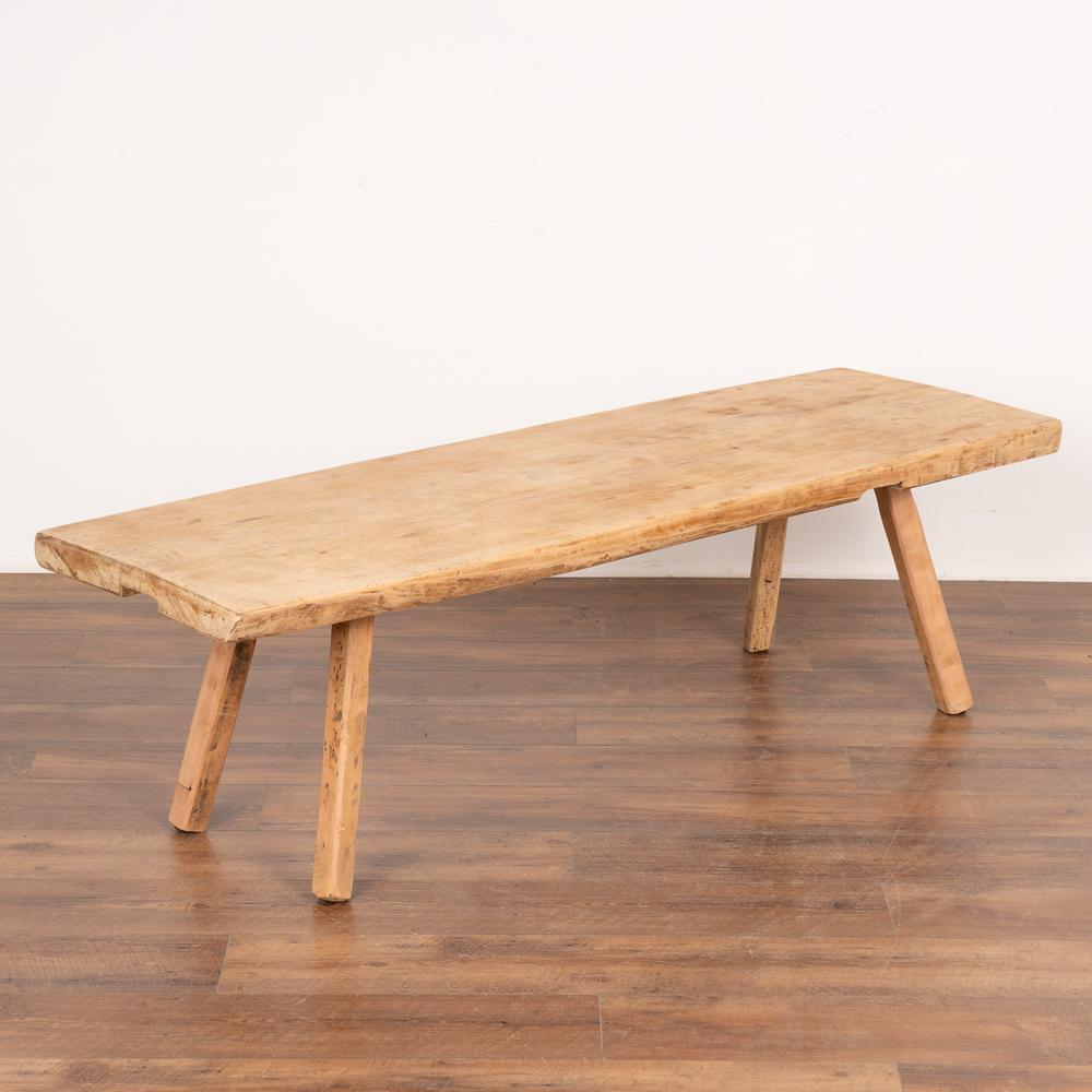 Splay Leg Rustic Slab Wood Coffee Table, Hungary circa 1890 at 1stDibs