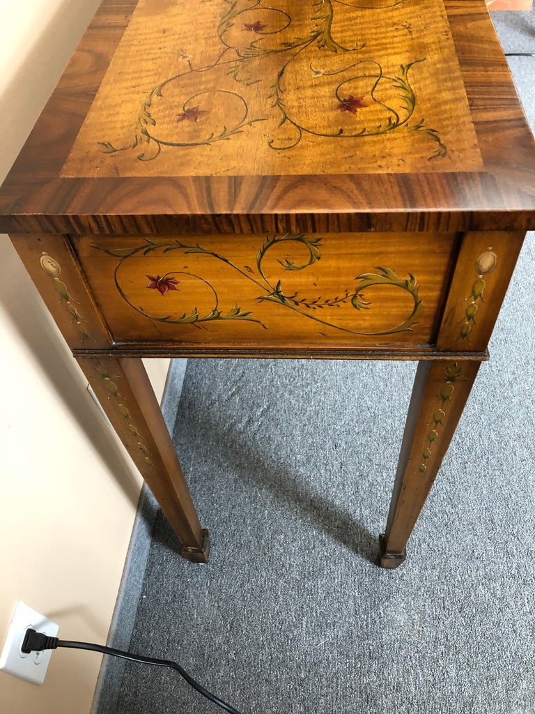 Splendid Adam Style Rectangular Hand Painted Console Table For Sale at ...
