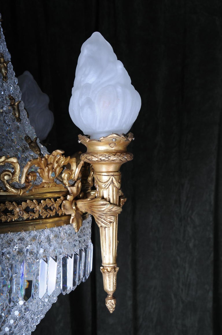Splendid Classicist Ceiling Candelabra/Chandelier Empire Style For Sale ...