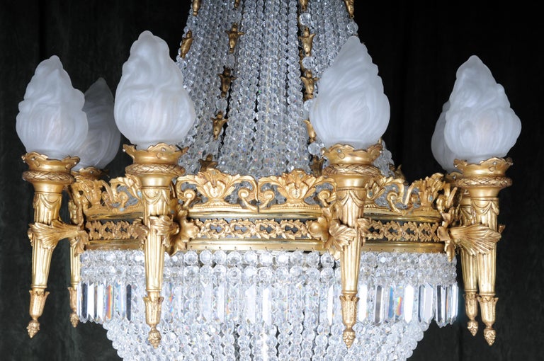 Splendid Classicist Ceiling Candelabra/Chandelier Empire Style For Sale ...
