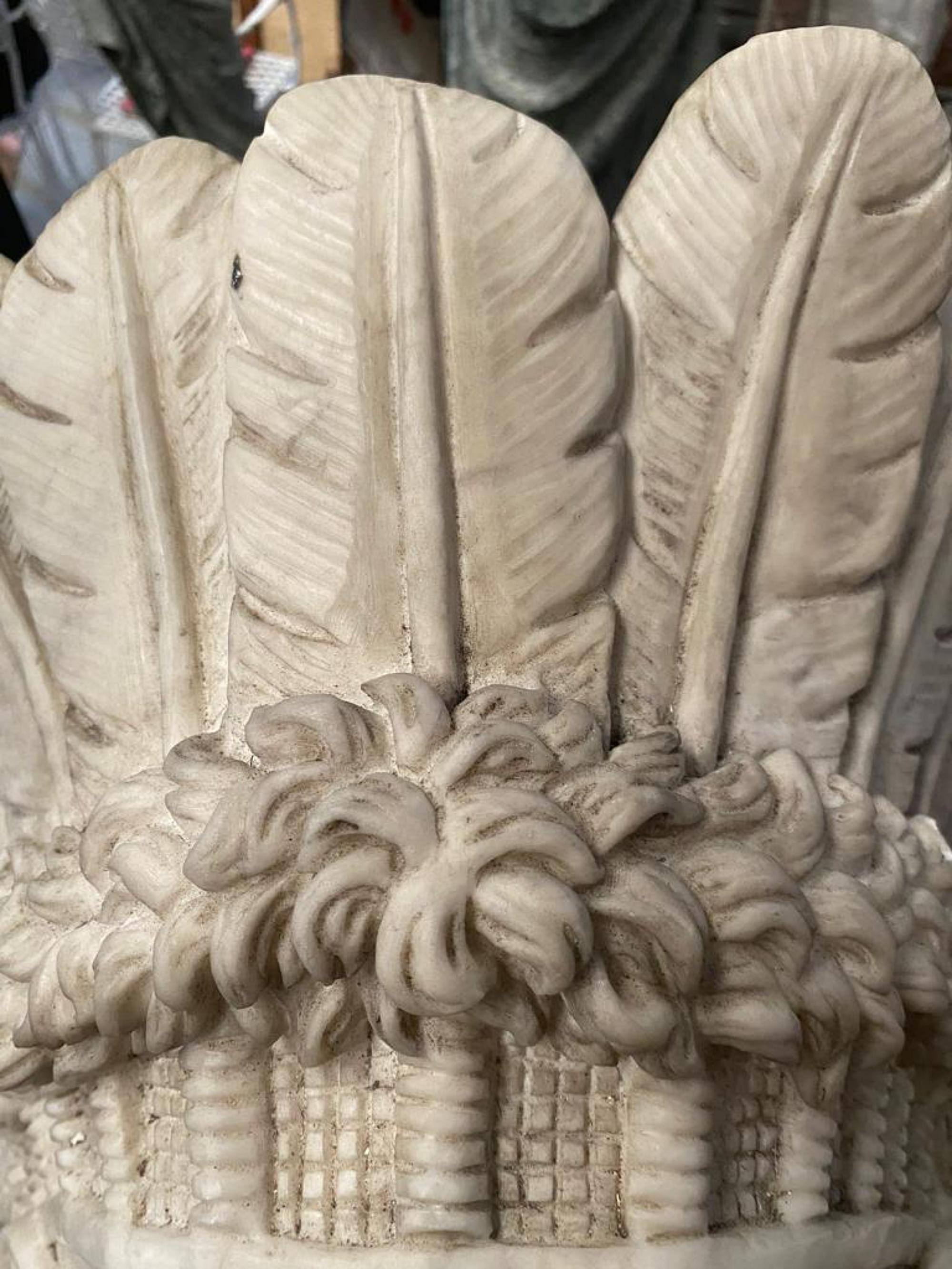 Splendid Italian Sculpture in Marble "American Indian", Early 20th ...