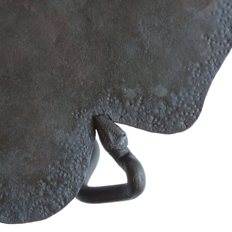 Splendid Italian Wrought Iron 'Snakes' Gueridon, 1950s at 1stDibs