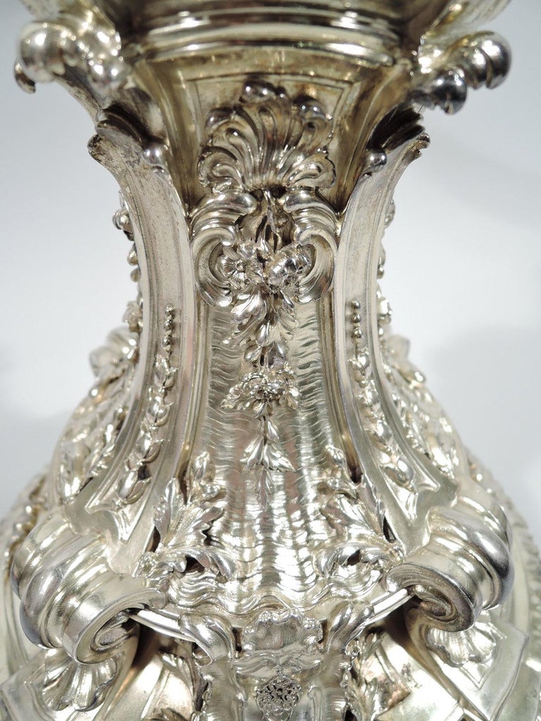 Splendid and Massive French Rococo Silver Gilt 9-Light Candelabra For ...