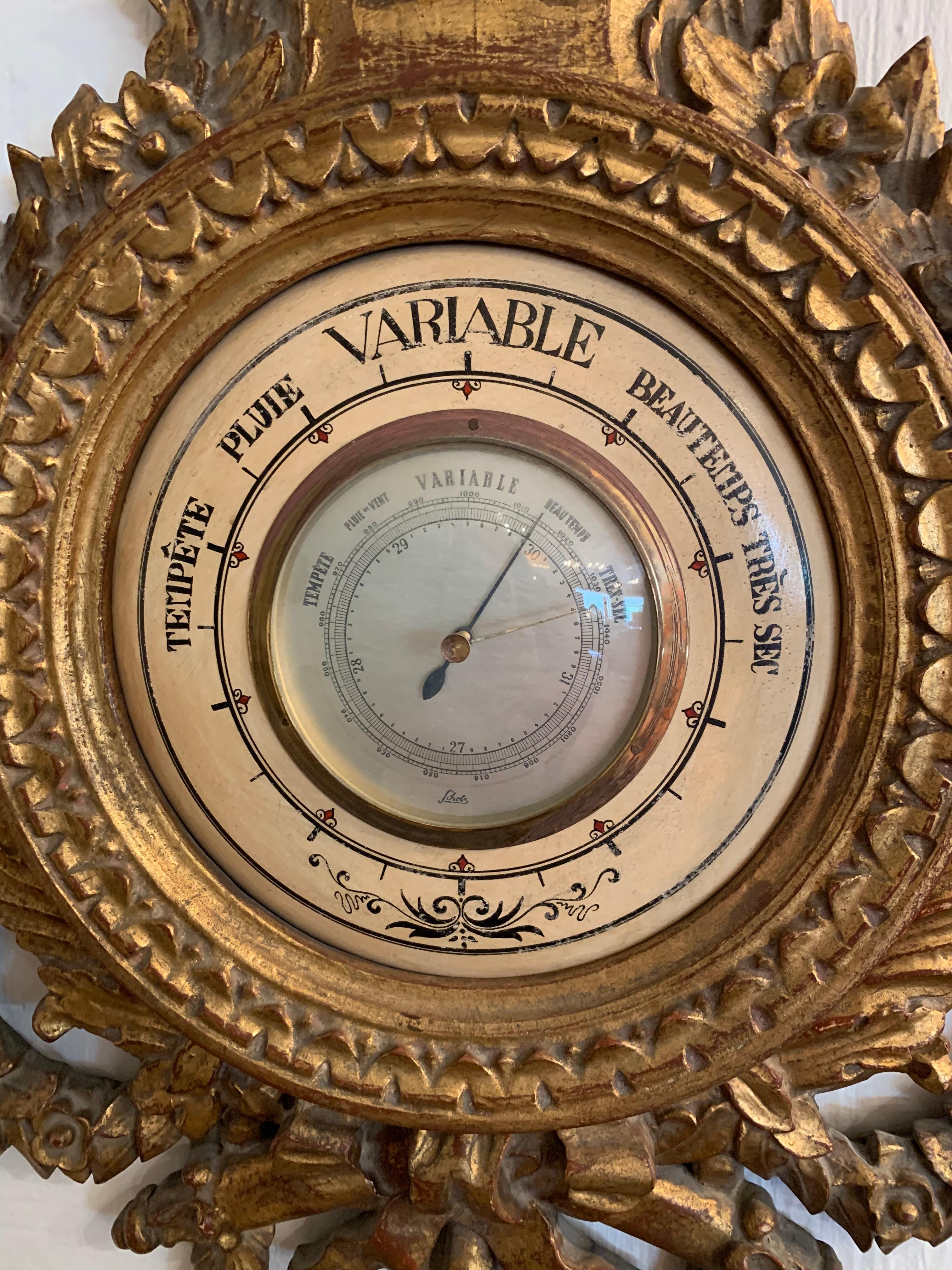 Splendid Ornate Giltwood, Late 18th Century Barometer at 1stDibs