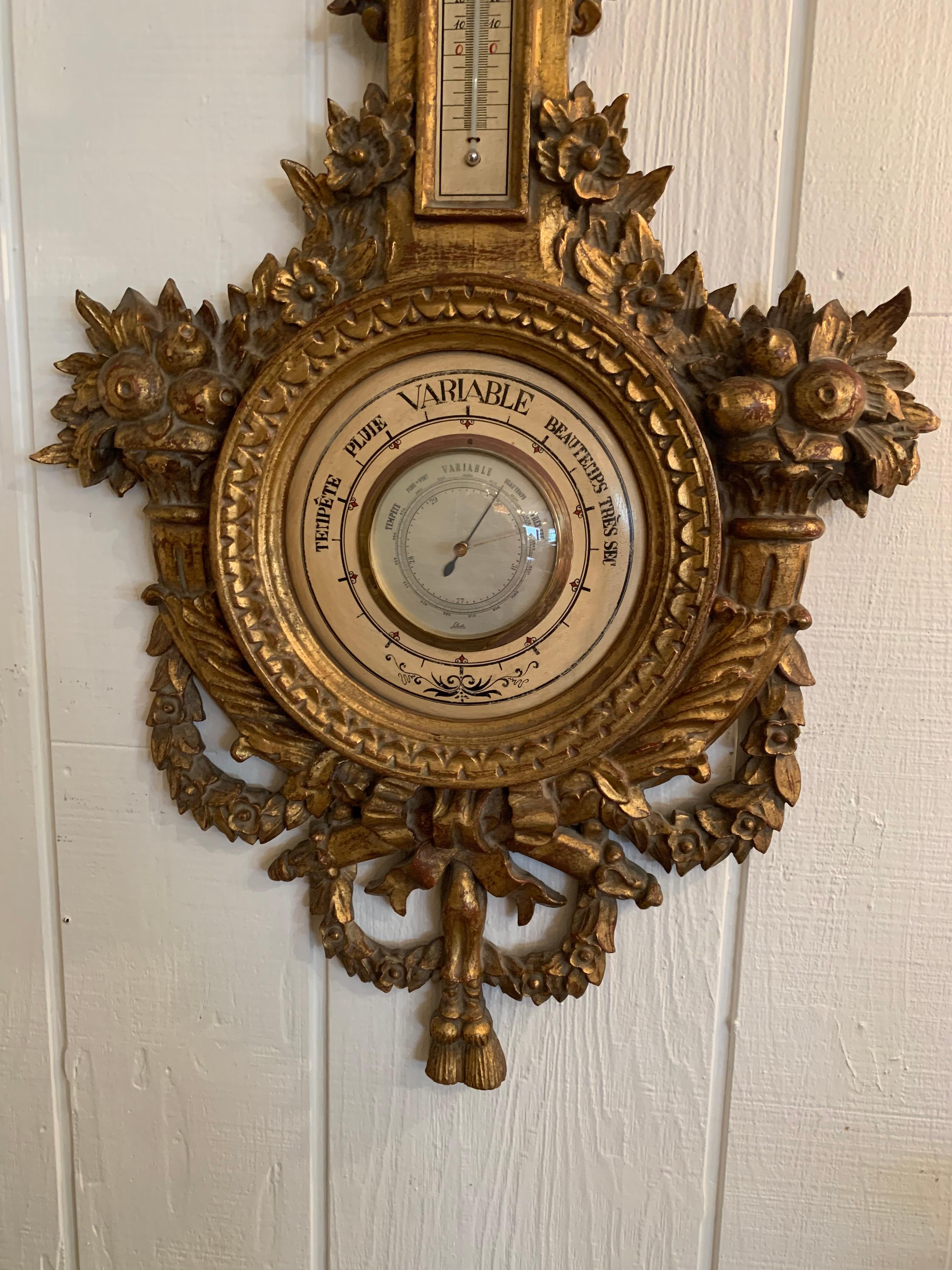 Splendid Ornate Giltwood, Late 18th Century Barometer at 1stDibs