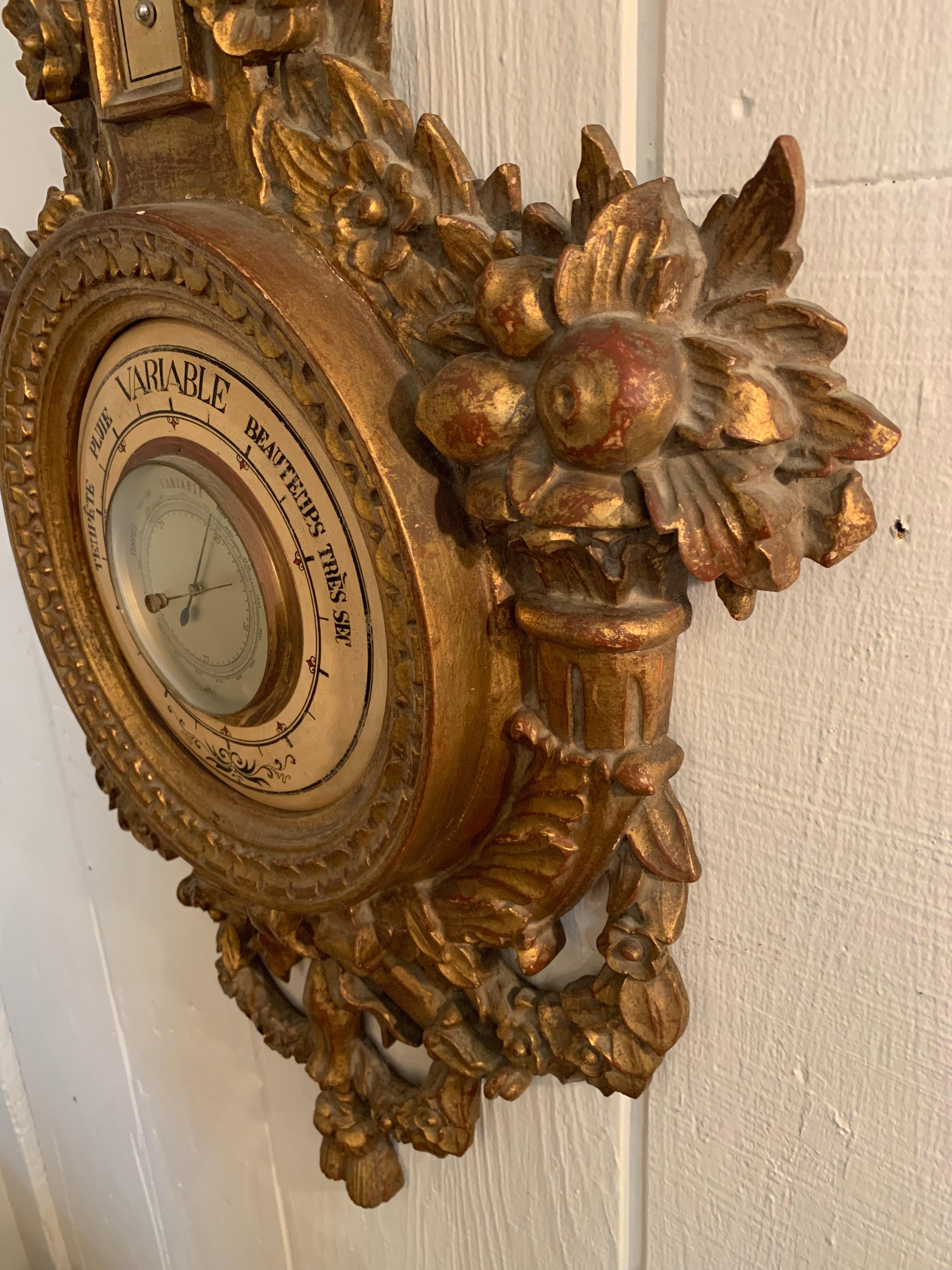 Splendid Ornate Giltwood, Late 18th Century Barometer at 1stDibs