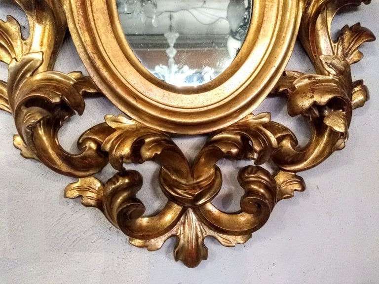 Splendid Venetian Baroque Frame with Mirror, Gold Leaf, Early 18th ...