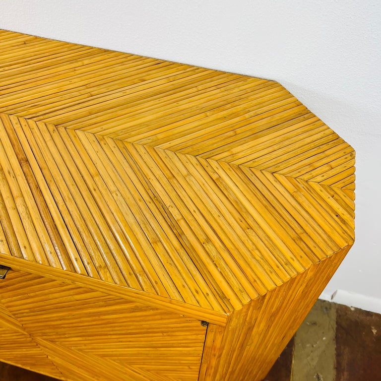 Split Bamboo Sideboard / Credenza at 1stDibs