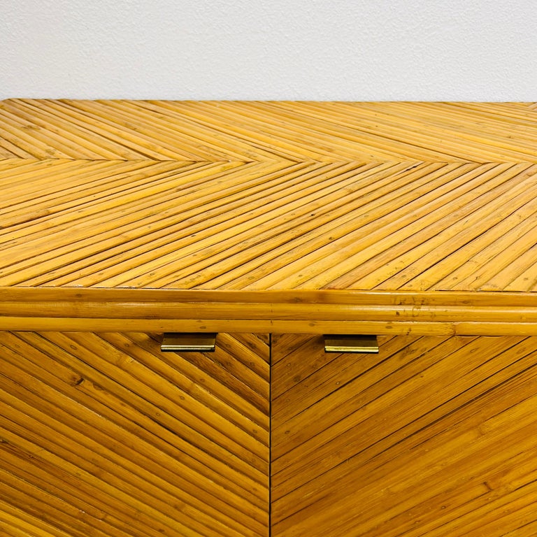 Split Bamboo Sideboard / Credenza at 1stDibs