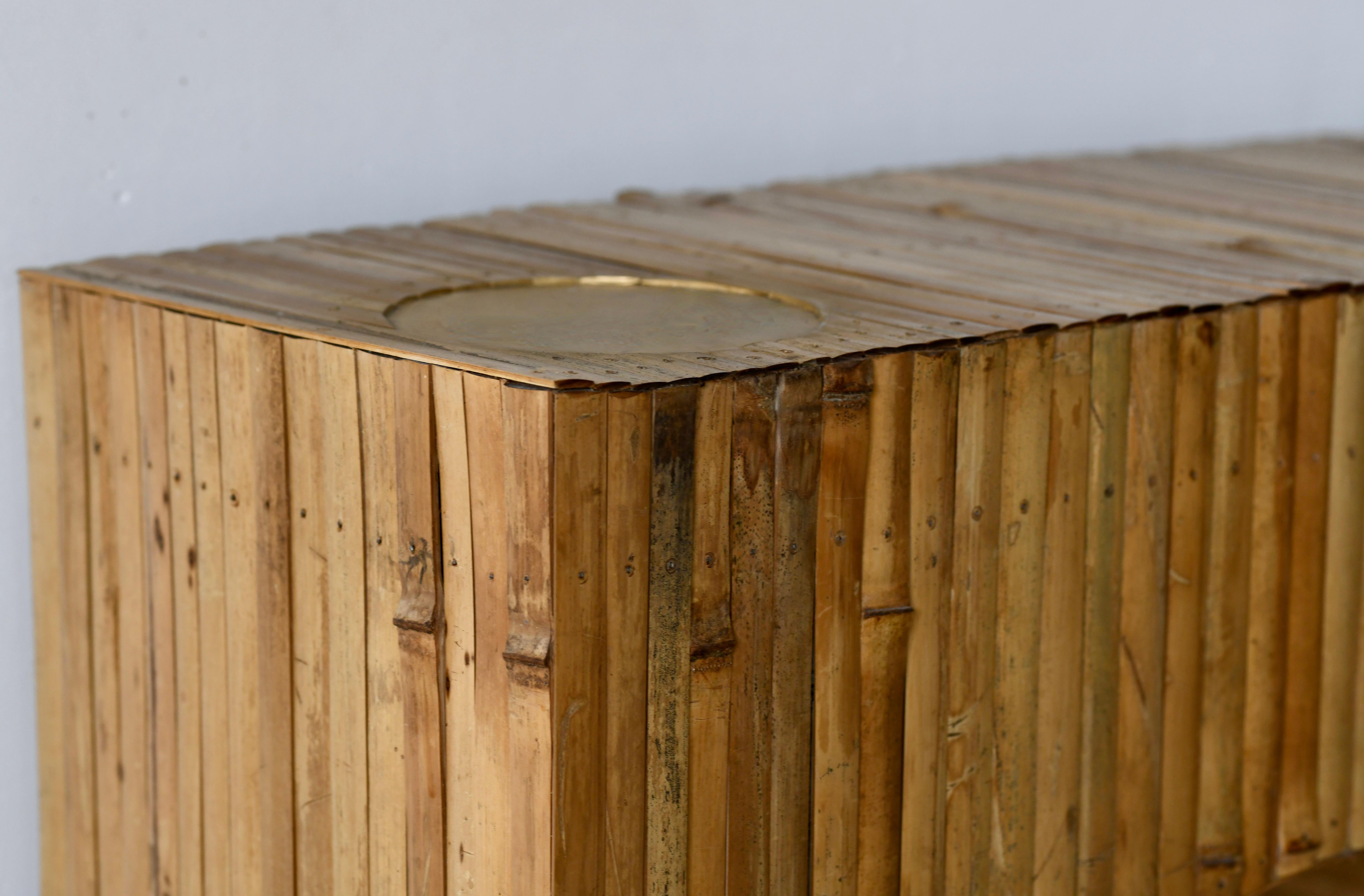 Split Cane Bamboo Console Table mid-century modern style For Sale at ...