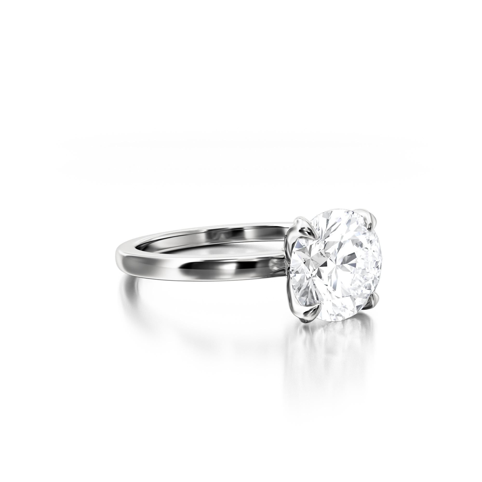 Customizable Split Prong Diamond Solitaire Engagement Ring For Sale at ...