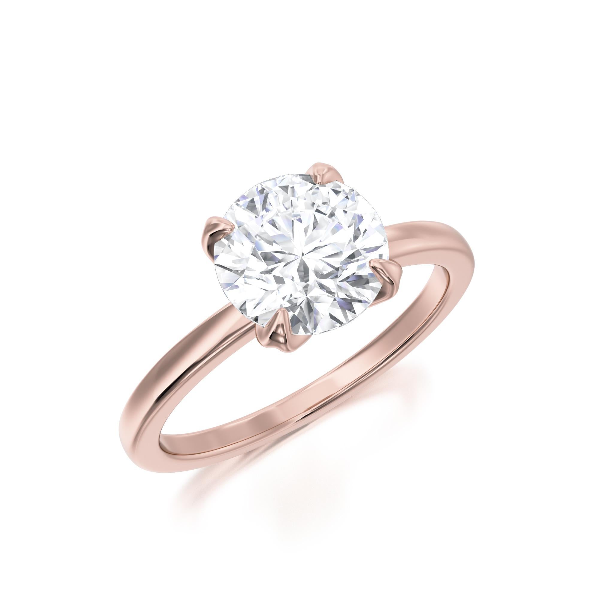 Customizable Split Prong Diamond Solitaire Engagement Ring For Sale at ...