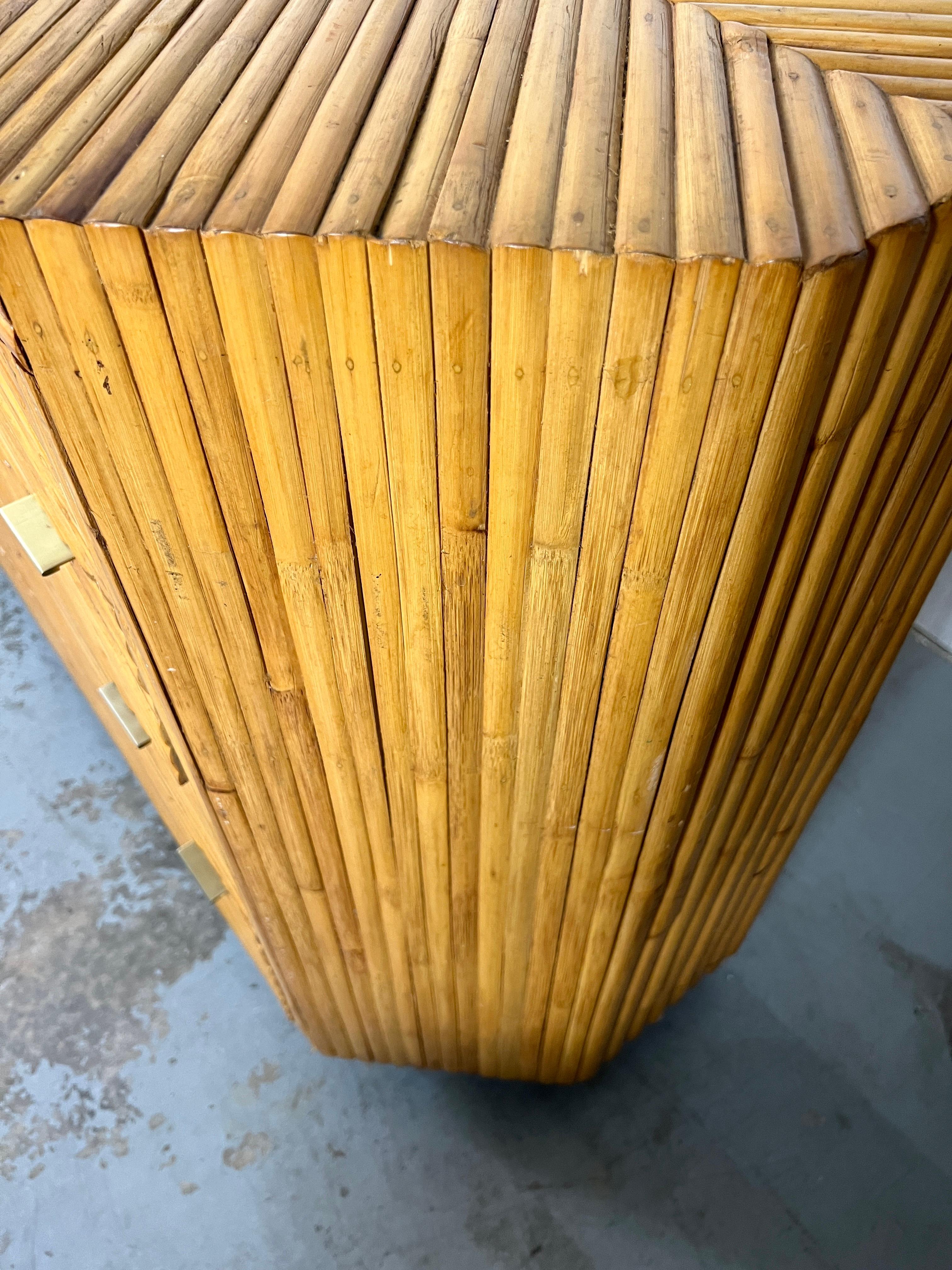 Split Reed Bamboo Dresser at 1stDibs