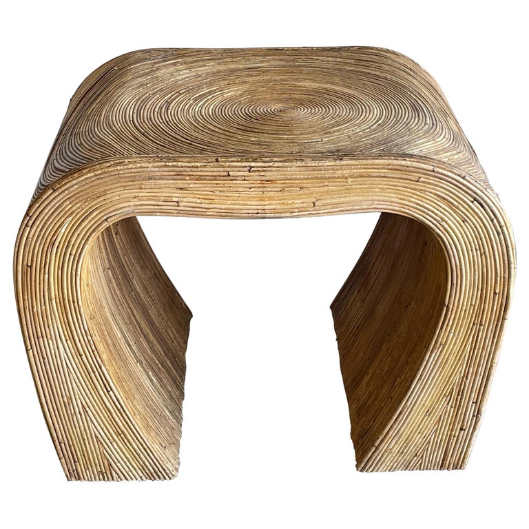 Split Reed Oversized Waterfall End Table at 1stDibs