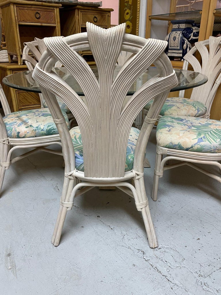Split Reed Rattan Dining Set in the Manner of Betty Cobonpue For Sale ...