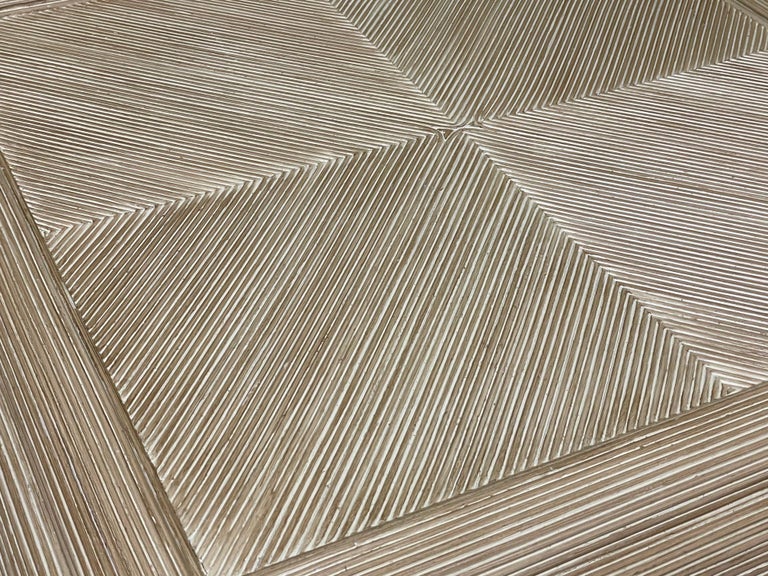 Split Reed Rattan Ming Asian Coffee Table at 1stDibs