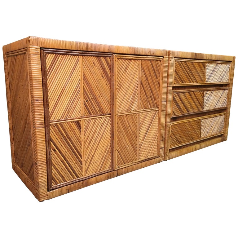 Split Reed with Cane Chest at 1stDibs | split reed dresser