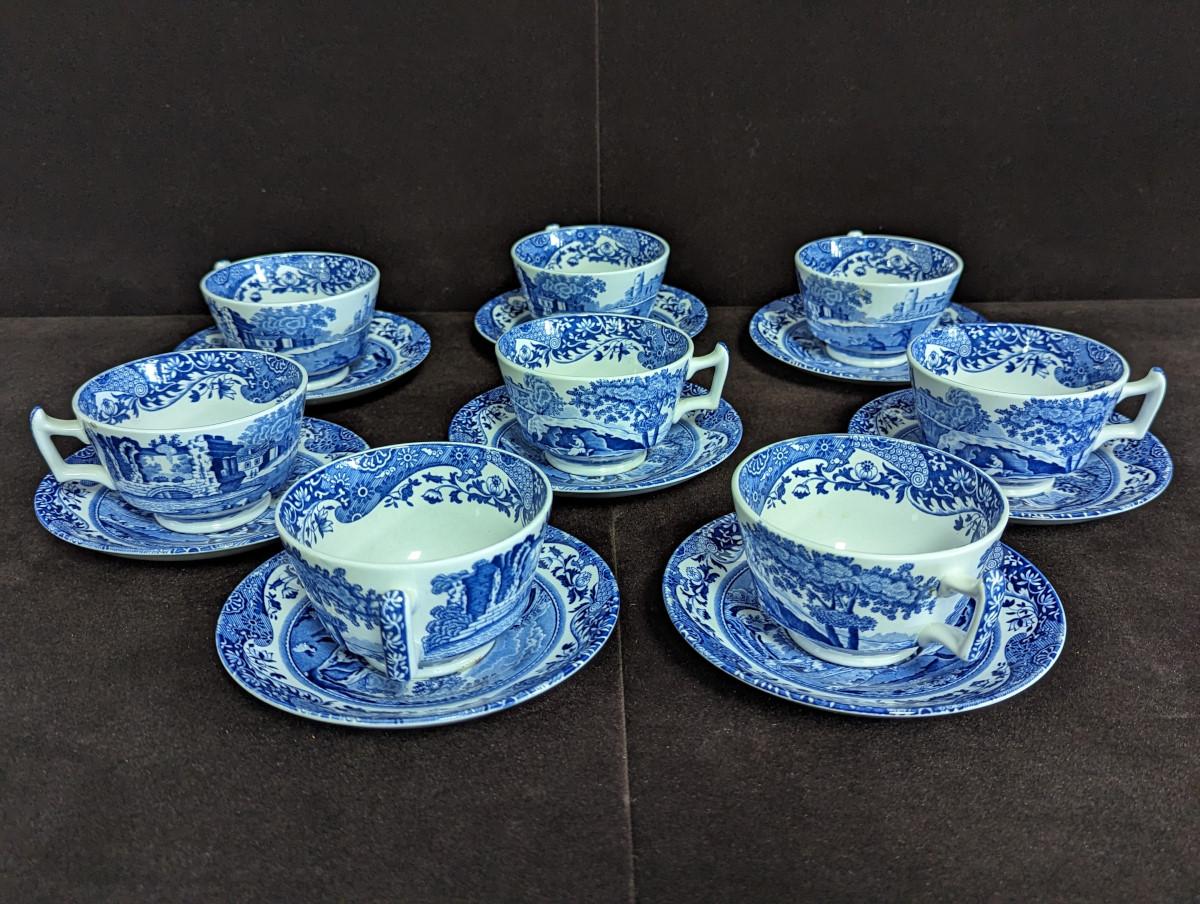 SPODE 52pc “Blue Italian” Dish Set For Sale at 1stDibs | spode blue ...