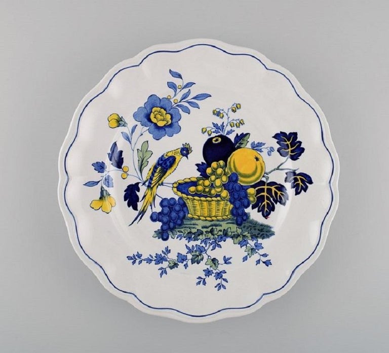 Spode, England, 10 Blue Bird Plates in Hand-Painted Porcelain, 1930s ...