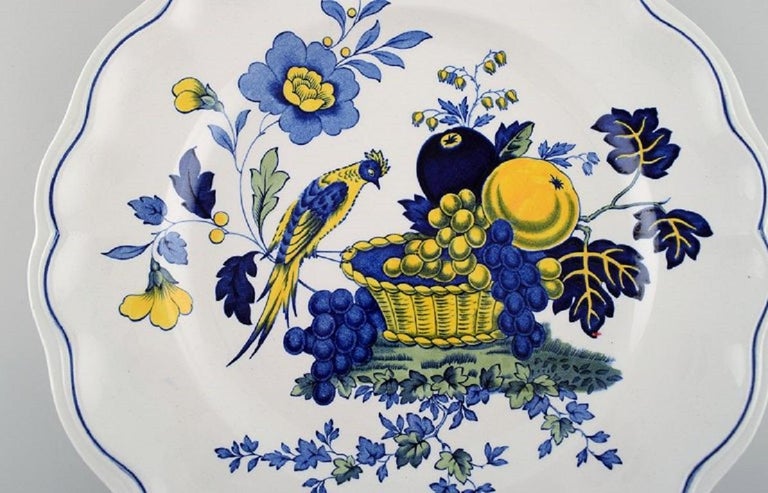 Spode, England, 10 Blue Bird Plates in Hand-Painted Porcelain, 1930s ...