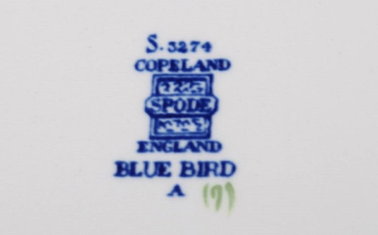 Spode, England, 10 Blue Bird Plates in Hand-Painted Porcelain, 1930s ...