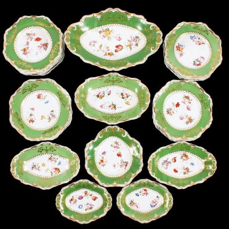 Spode Felspar Porcelain Dessert Service, 19th Century For Sale at 1stDibs
