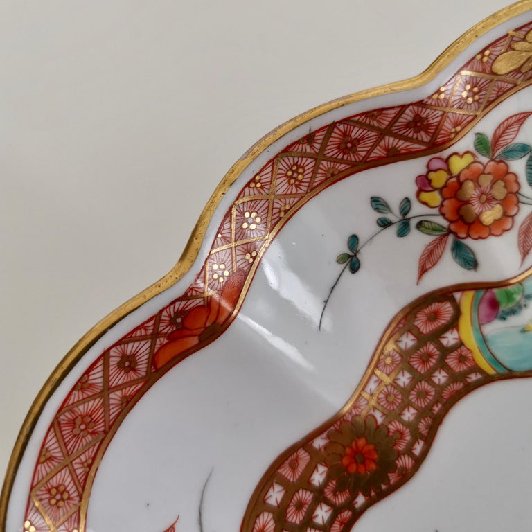 Spode Felspar Porcelain Shell Dish, Chinoiserie Famille Rose Fishermen ...