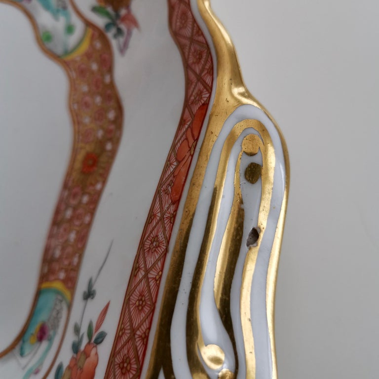 Spode Felspar Porcelain Shell Dish, Chinoiserie Famille Rose Fishermen ...