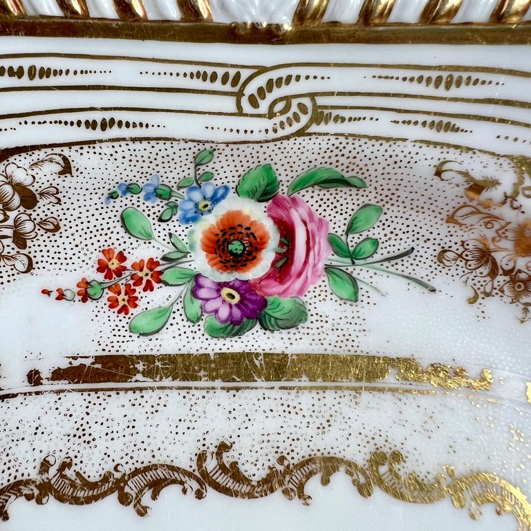 Spode Felspar Square Dessert Plate, Gilt and Flowers, Regency 1824 For ...