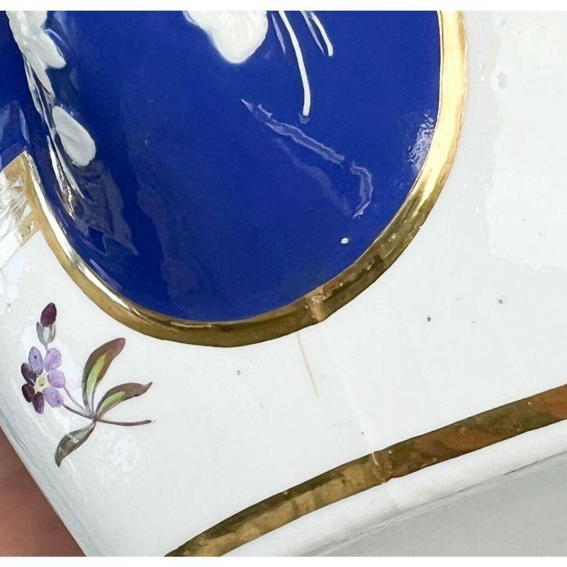 Spode Hand Painted Florals Porcelain Blue Tea and Coffee Set for 8, C ...