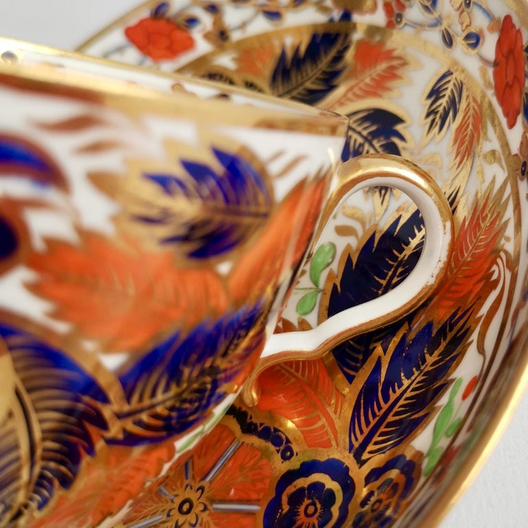 Spode Porcelain Teacup, Imari Pattern Originally New Hall, Regency, ca ...