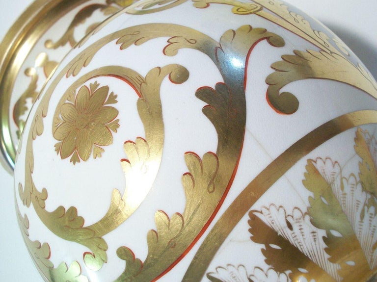 Spode, Rare Antique Gilt Porcelain Low Scent Jar, Pattern No. 671 ...