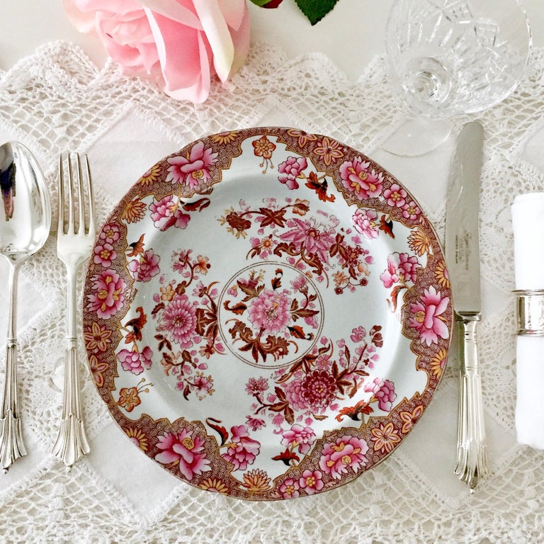 Spode Stone China Plate, Pink Japan Pattern No. 3144, Regency 1812-1833 ...