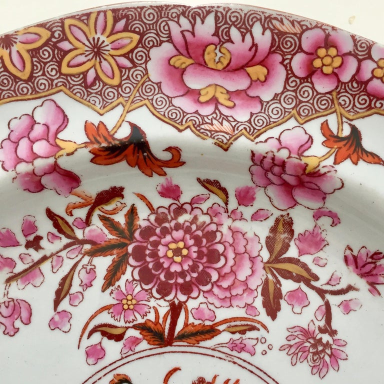 Spode Stone China Plate, Pink Japan Pattern No. 3144, Regency 1812-1833 ...