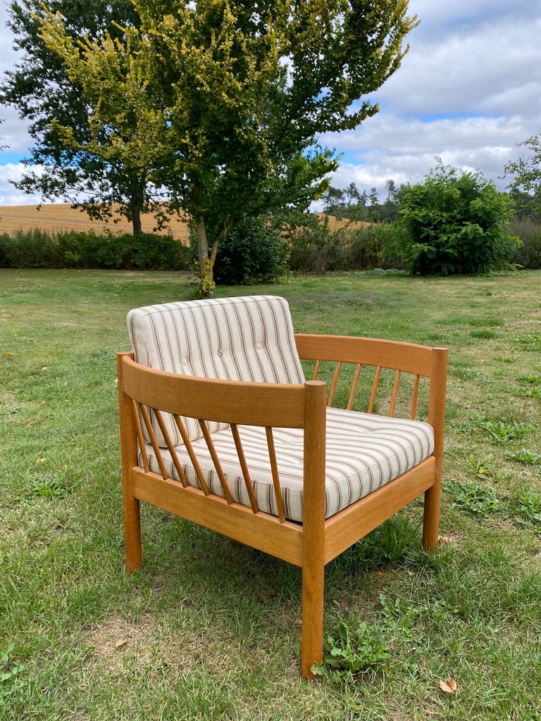 Danish spoke-Back Chair in Oak from the 1970s at 1stDibs