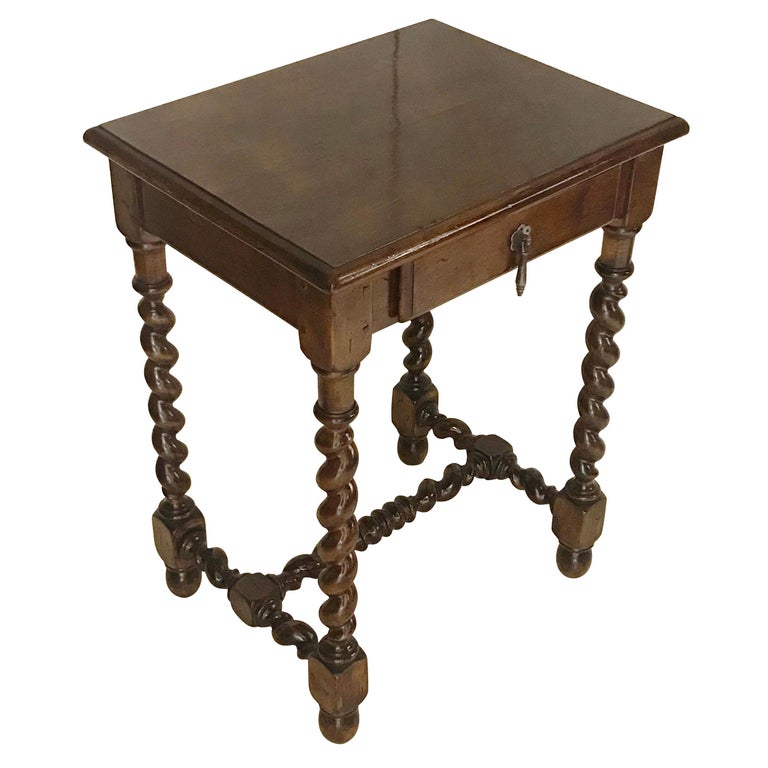 Spool Leg Side Table, France, 19th Century at 1stDibs