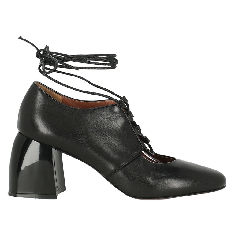 Sportmax Women Pumps Black Leather IT 39.5 For Sale at 1stDibs