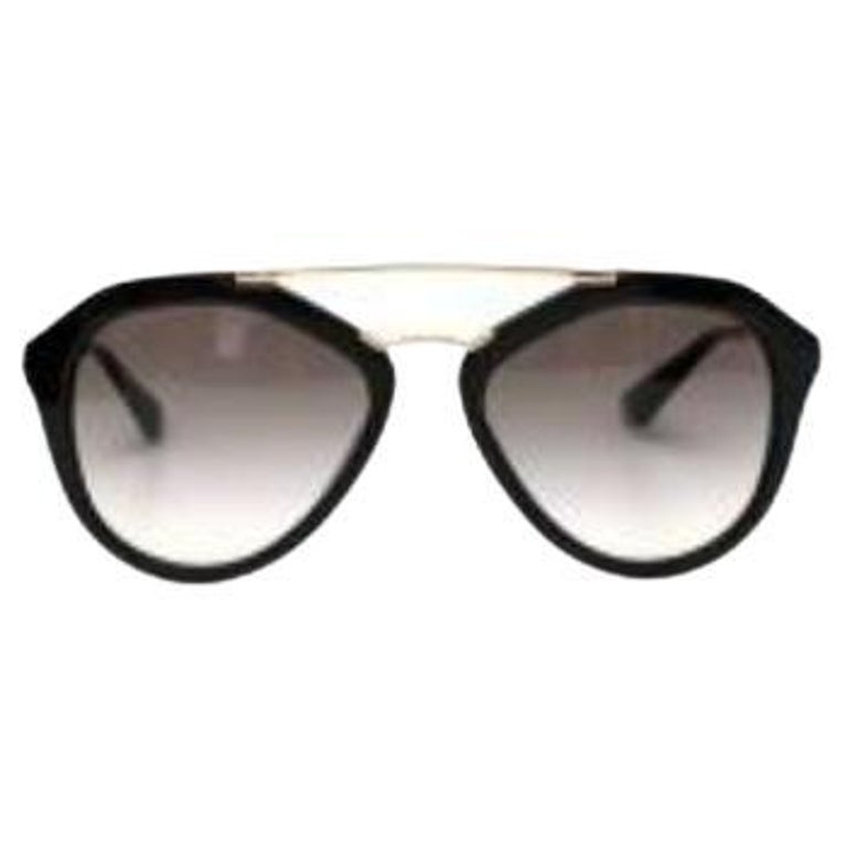 SPR12Q Black Acetate Aviator Sunglasses For Sale at 1stDibs