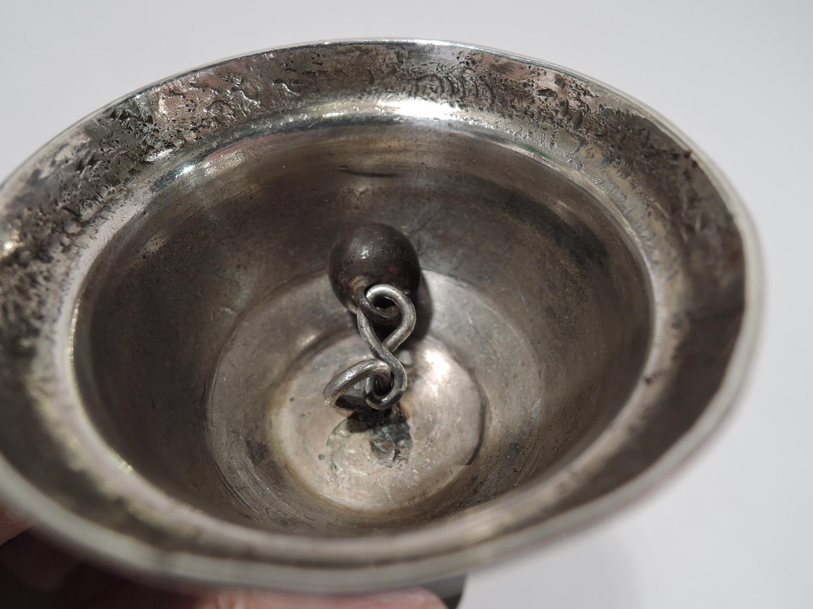 Spratling Mid-Century Modern Sterling Silver and Wood Dinner Bell For ...